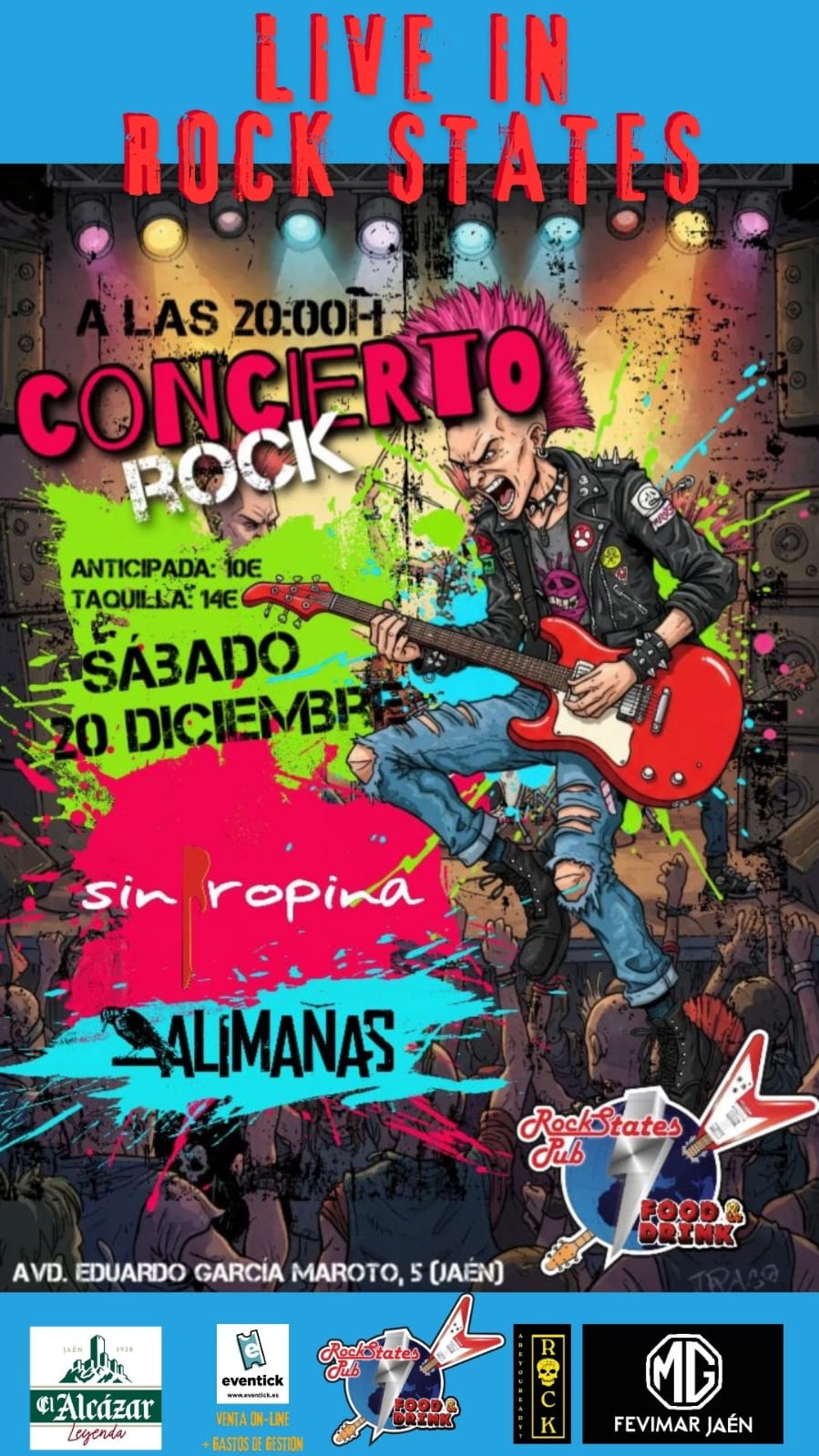 Alimañas en concierto - Rock states Jaén - Eventick